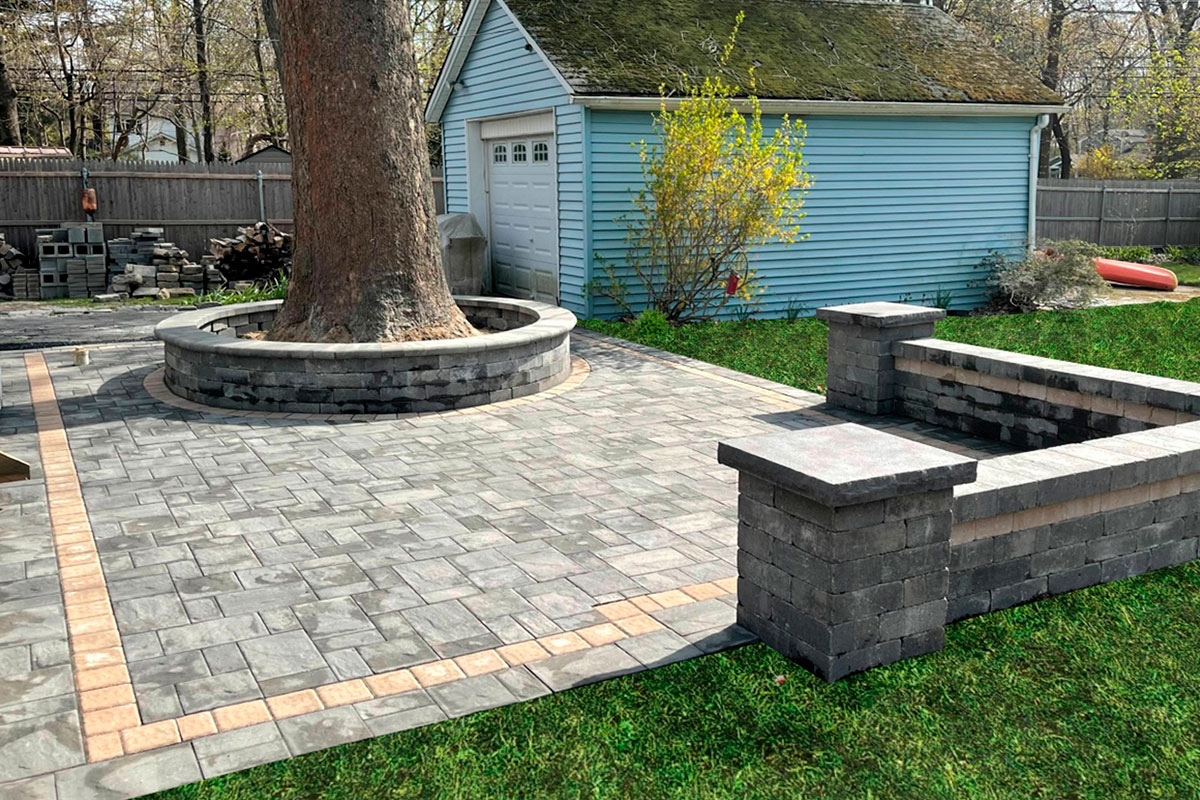 Suffolk County Premier Stone Seating Wall